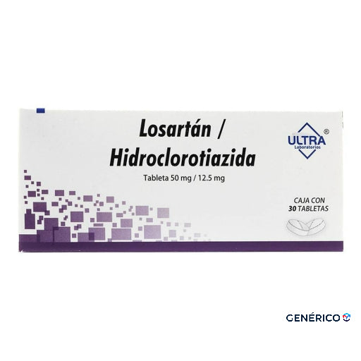 LOSARTÁN/HIDROCLOROTIAZIDA ULTRA 100/25MG – Super Farmacia Universal
