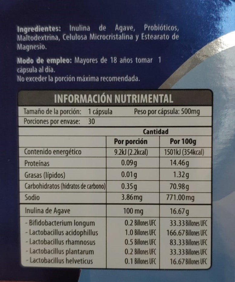 PROBIOTICOS +INULINA DE AGAVE – Super Farmacia Universal
